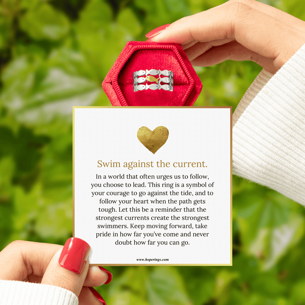 Swim Against The Current Ring – Hope Rings