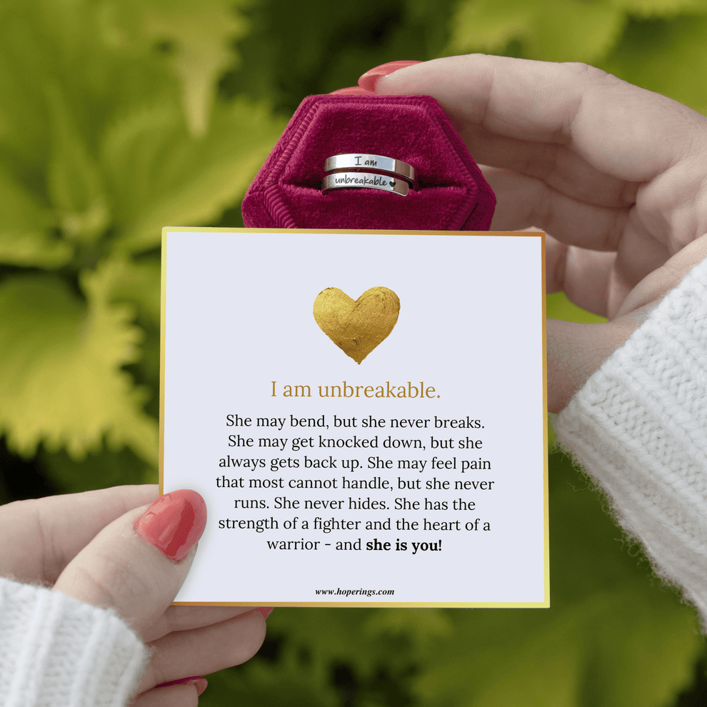 I Am Unbreakable Ring – Hope Rings