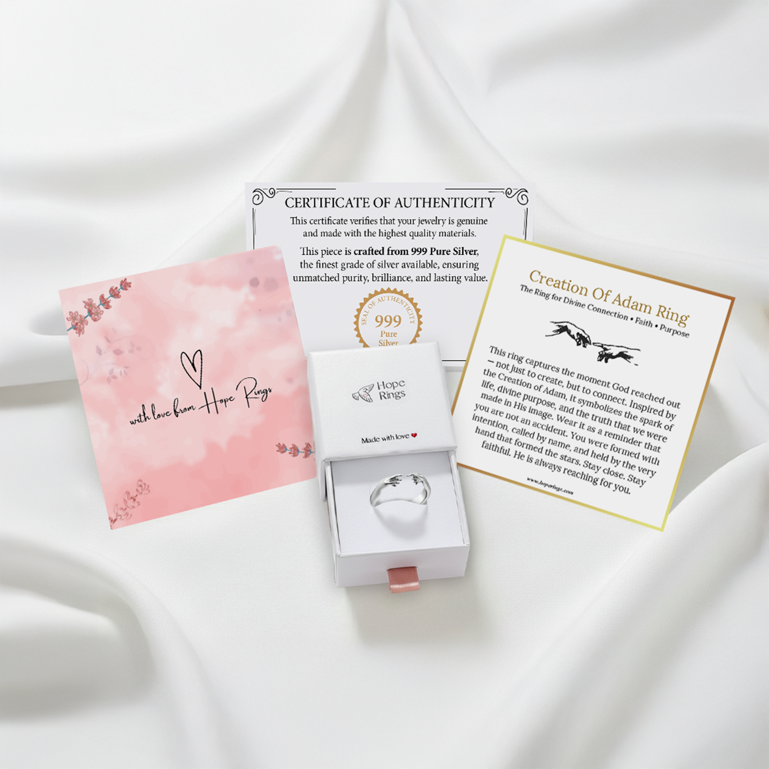 Creation Of Adam Ring - Pure Silver – Hope Rings