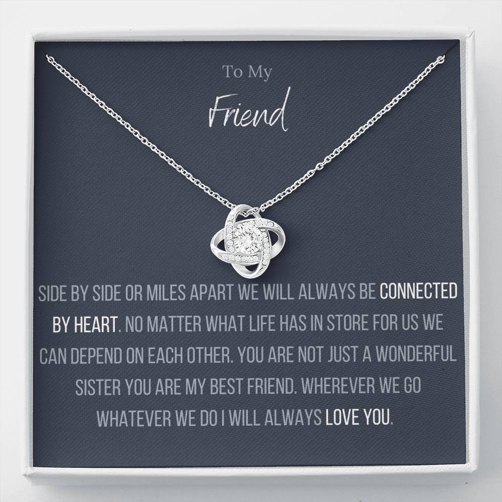 The Infinity Love Knot Necklace™ To My Friend – Hope Rings